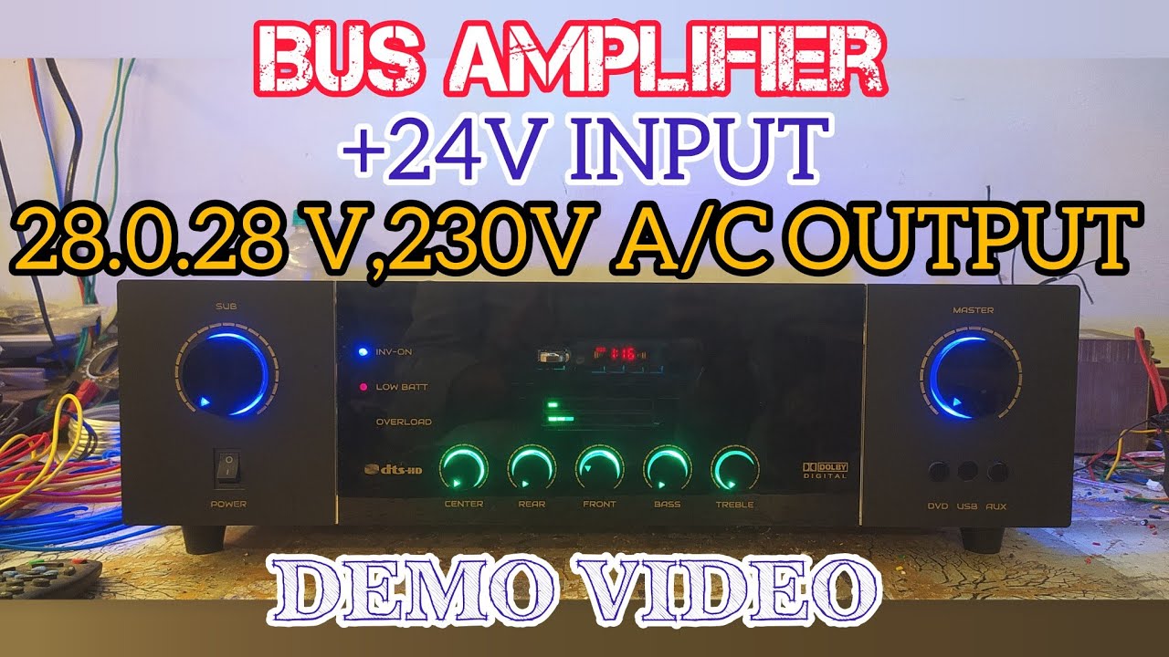 BUS AMPLIFIER +24V INPUT - 28.0.28V OUTPUT,230V A/C / DEMO VIDEO ...