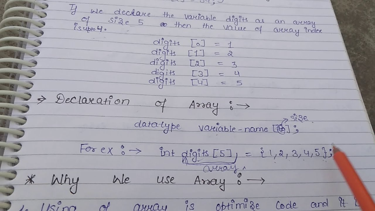 Lecture 35 Array In C Programing By Computer Science World Youtube 2970