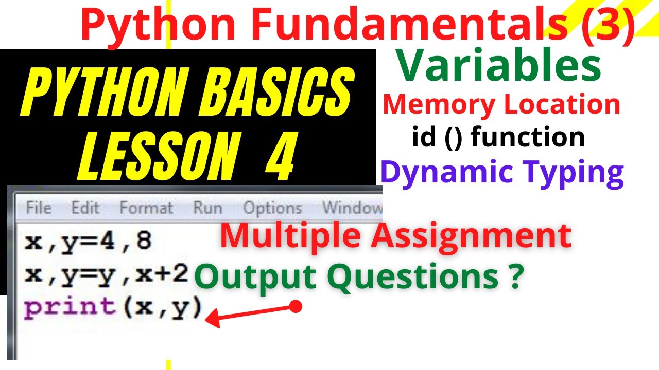 Python Basics Course Lesson 4 Python Fundamentals 3 Cbse Class 11 Youtube