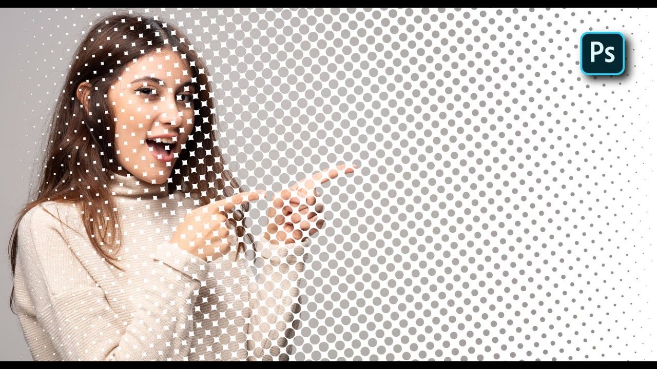 How to Create the Dotted Halftone PatternEffect in Photoshop | 1-Minute ...