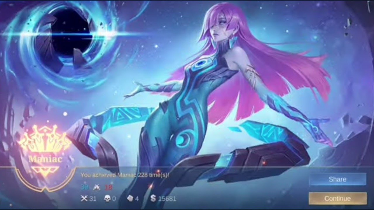 Maniac Novaria Build And Emblem MLBB Sugar Glaze StarLight Skin - YouTube