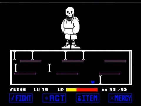 Underswap Papyrus genocide battle![Demo,undertale fangame] - YouTube