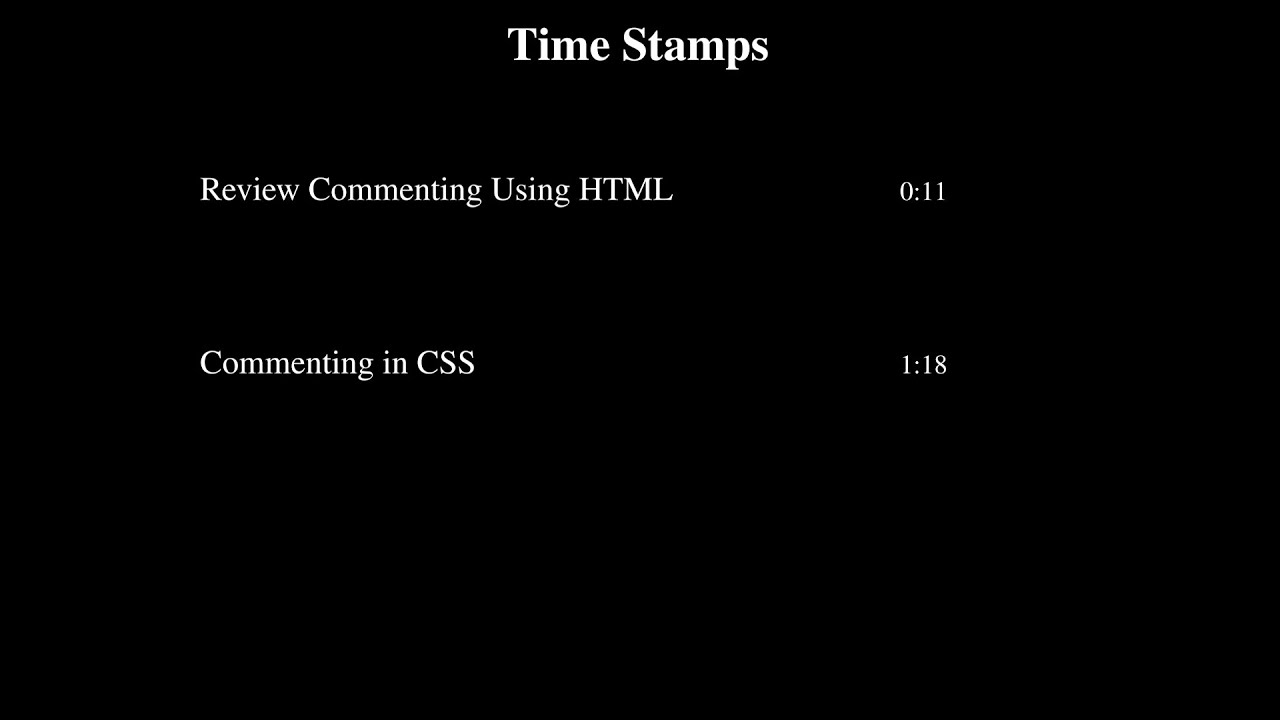 CSS Commenting Your CSS Code YouTube CSS Commenting Your CSS Code YouTube