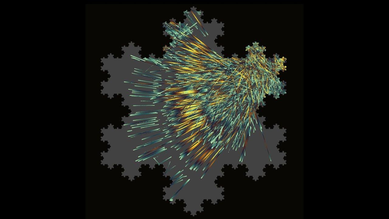 Points Billiard in Koch Fractals - YouTube