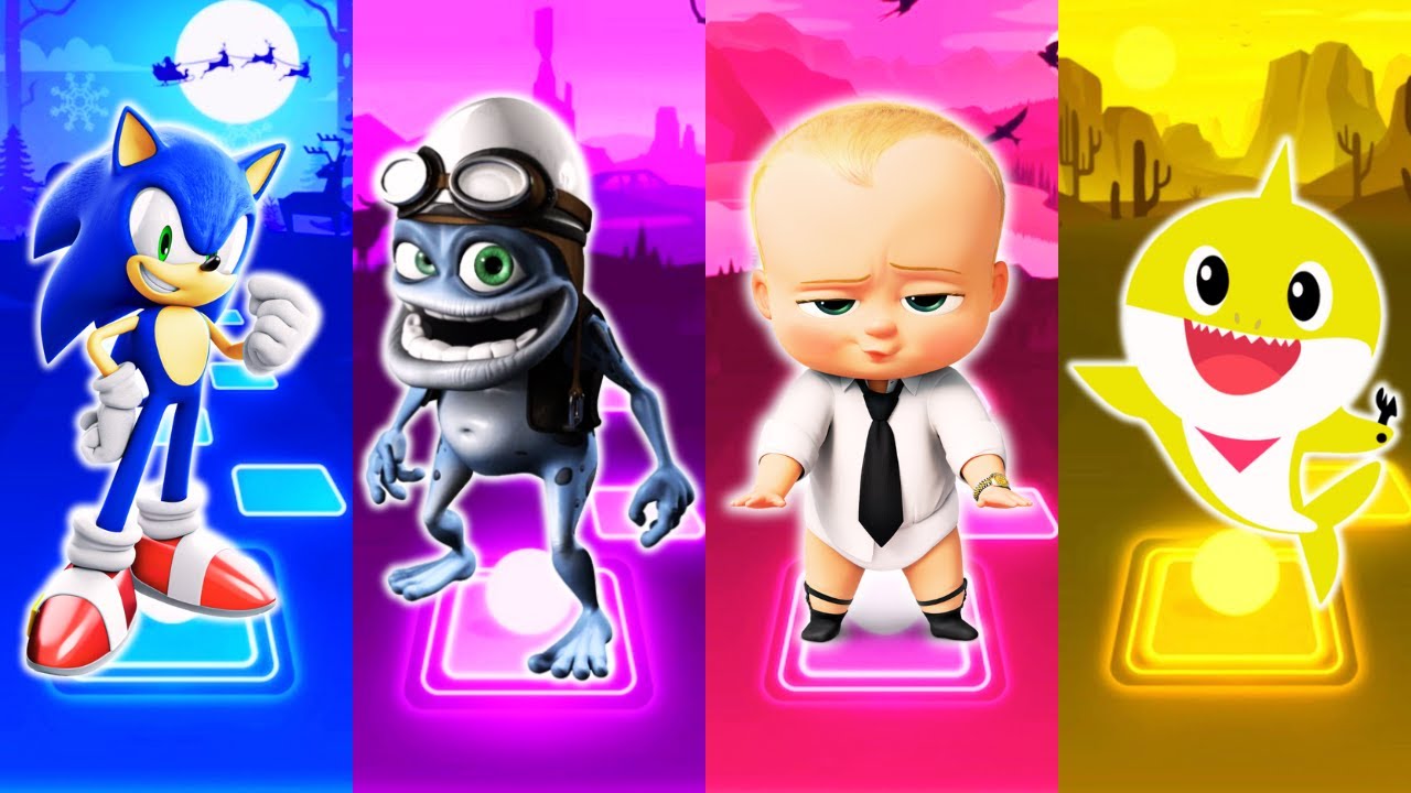 Sonic - Crazy Frog - The Boss Baby - Baby Shark - Tiles Hop EDM Rush ...