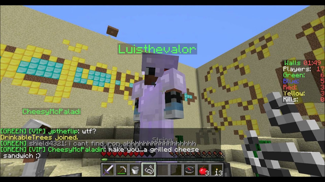 Minecraft The Walls: Oasis (Hypixel's server) Game 13 - YouTube