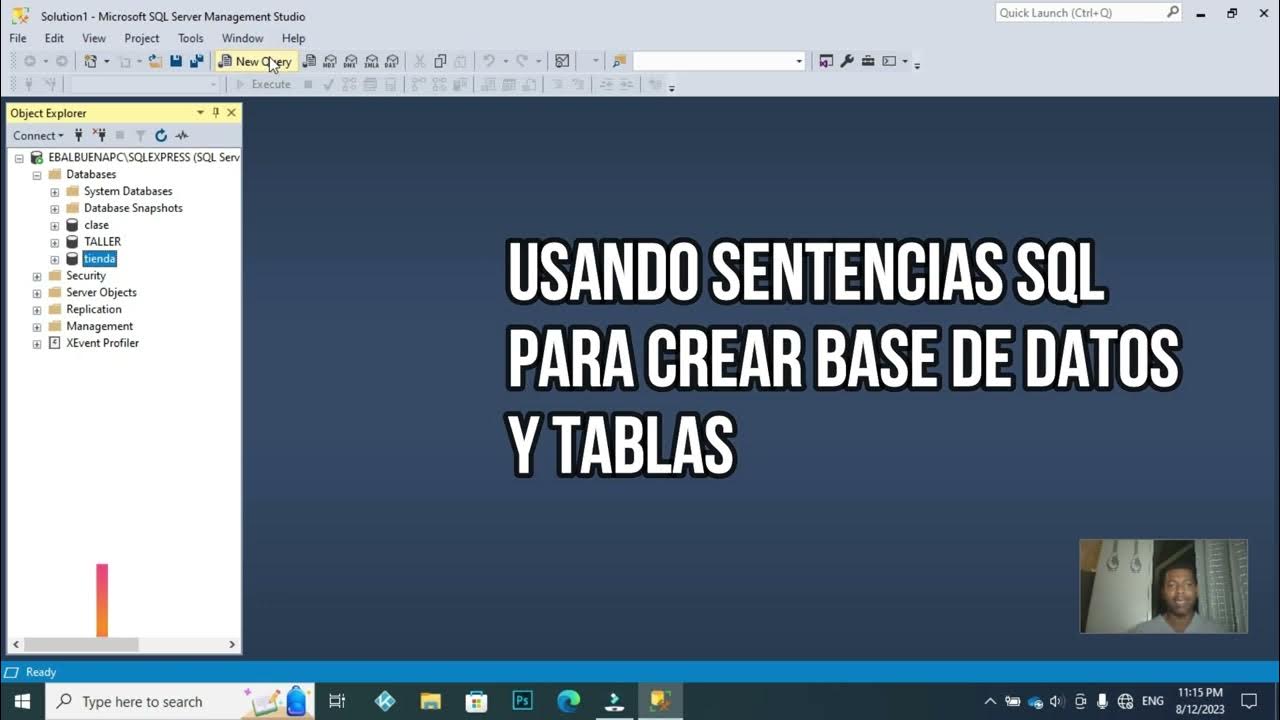 Crear base de datos y tablas con SQL server - YouTube