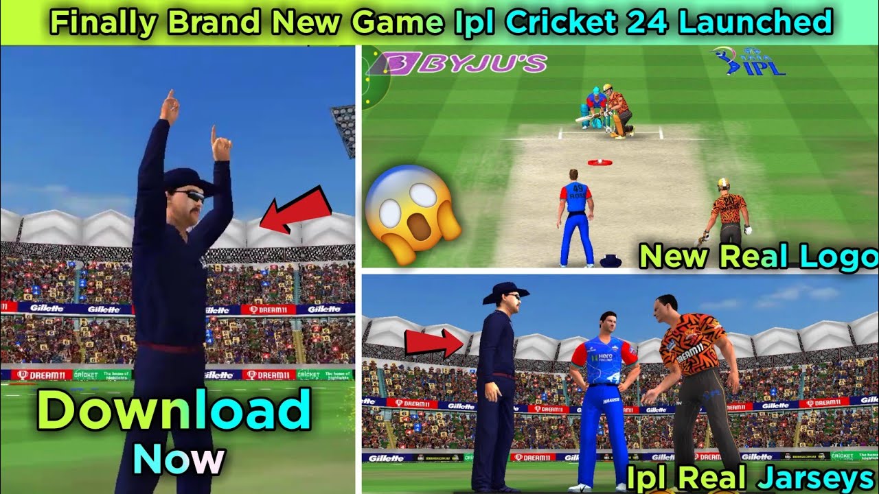 Finally Brand New Game Ipl Cricket 24 Launched || Real Jarseys, Real ...
