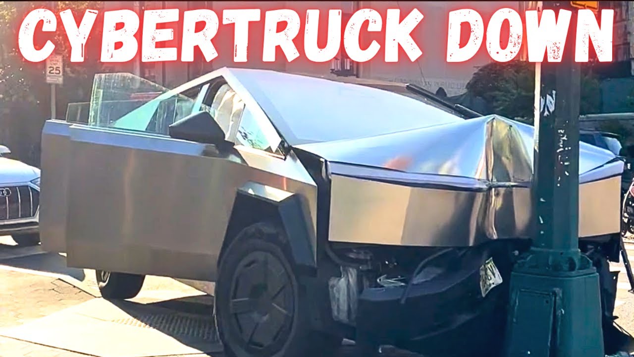Cybertruck Loses to a Red Light 😂 !!!! Bad drivers & Driving fails ...