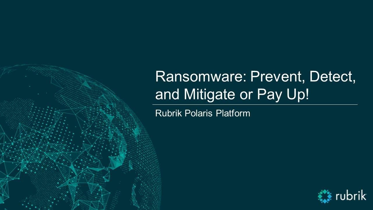Ransomware: Prevent, Detect, and Mitigate or Pay Up! - YouTube