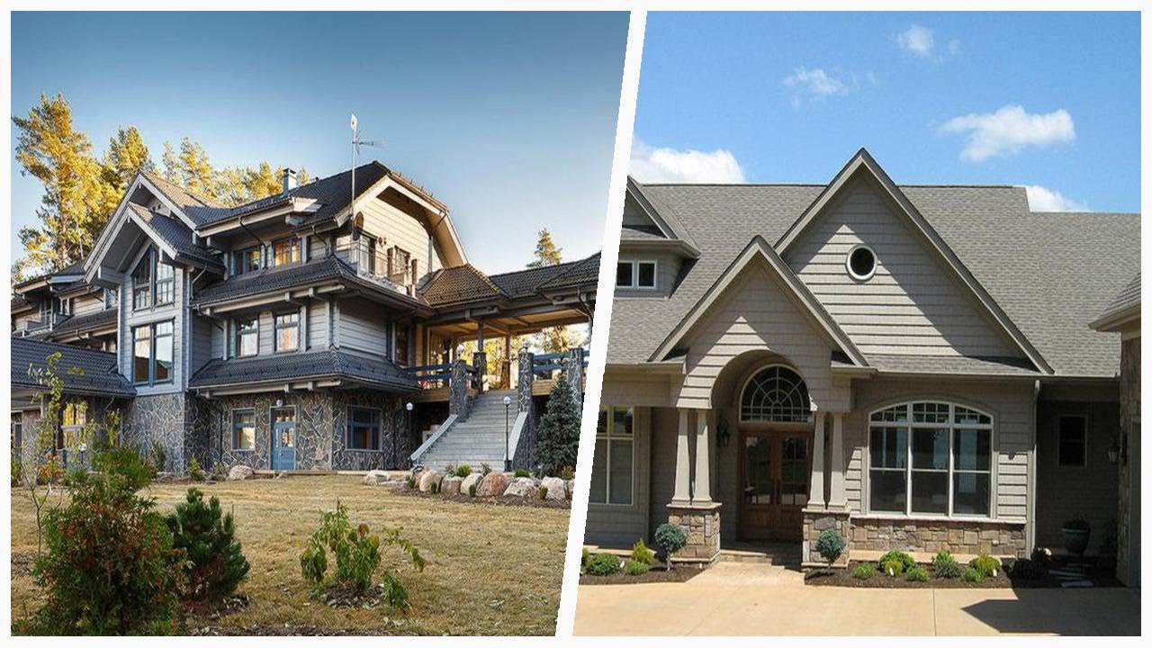 75 Gray Exterior Home With A Clipped Gable Roof Design Ideas You'll ...