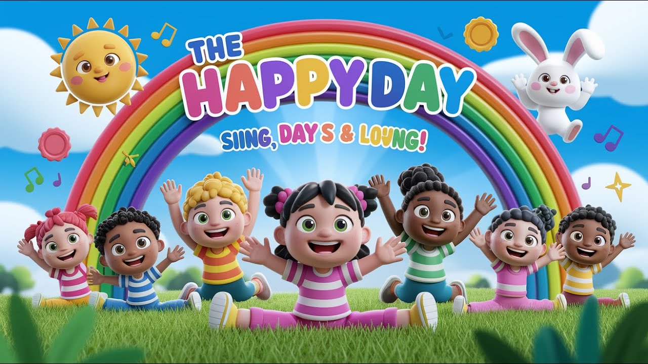 The Happy Day Song | 5-Minute Action Rhyme for Preschool Kids | Sing ...
