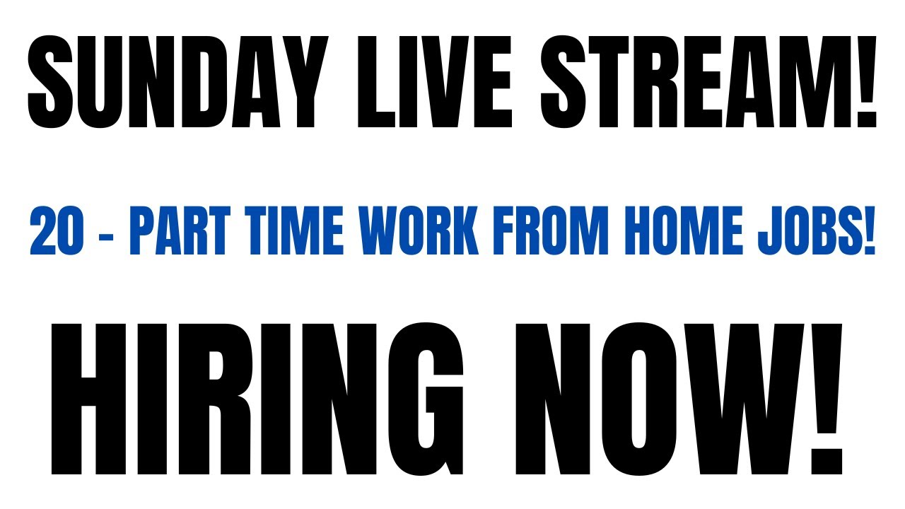 20 PART TIME WORK FROM HOME JOBS HIRING NOW!!!! | Online Jobs | Remote ...