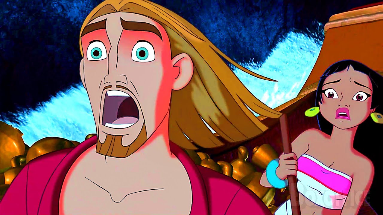 A queda na cachoeira | Cena FINAL de O Caminho para El Dorado | O ...