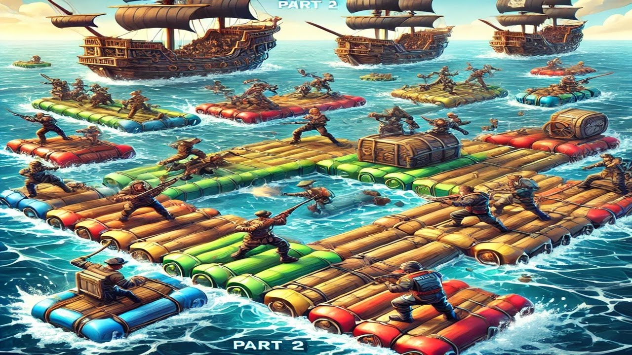 🚢🔥 EPIC SEA BATTLE! War of Rafts – Can I Build the Ultimate Floating ...