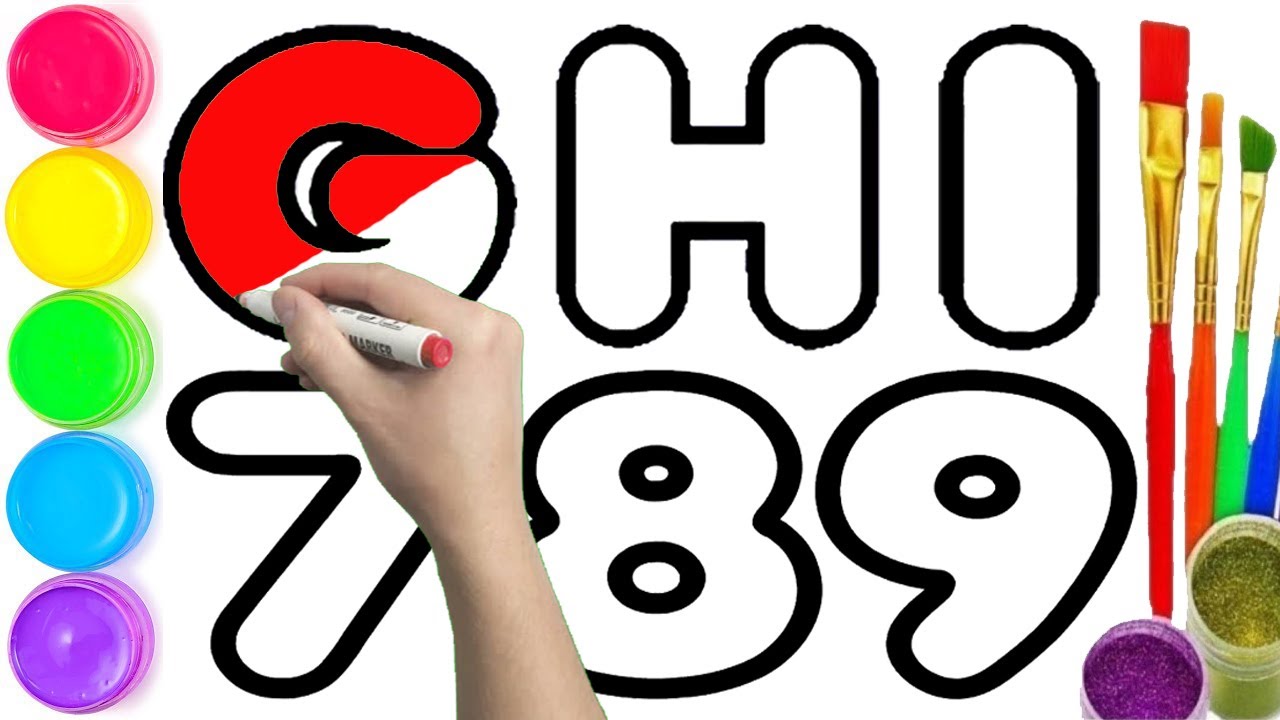 Coloring Page | How to Draw GHI AND 789 Easy for Kids | Drawing and ...