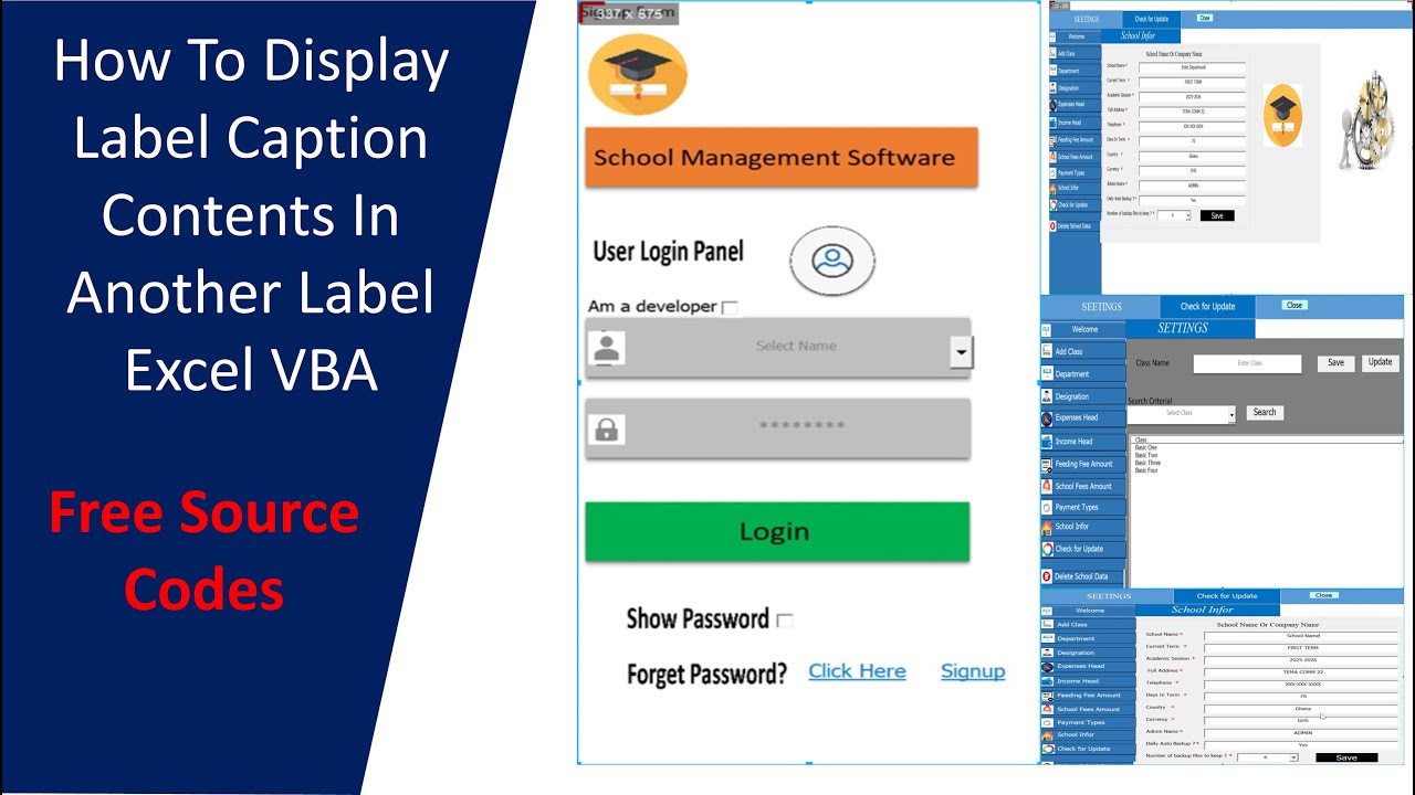 How To Display Label Caption Contents in Another Label - YouTube