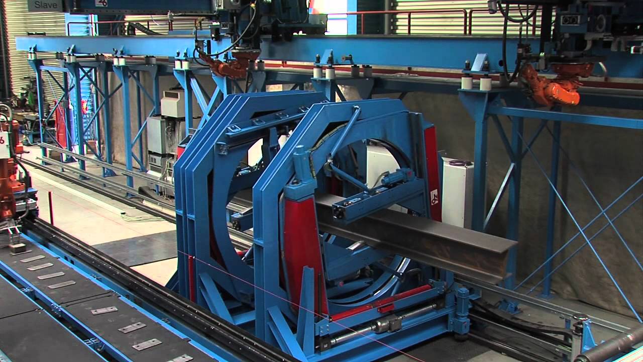 Steel Beam Assembler - Production of HEA400 - YouTube