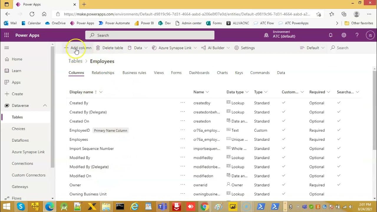 Lesson177 - Dataverse Create Table - Power Apps 1000 Videos - YouTube