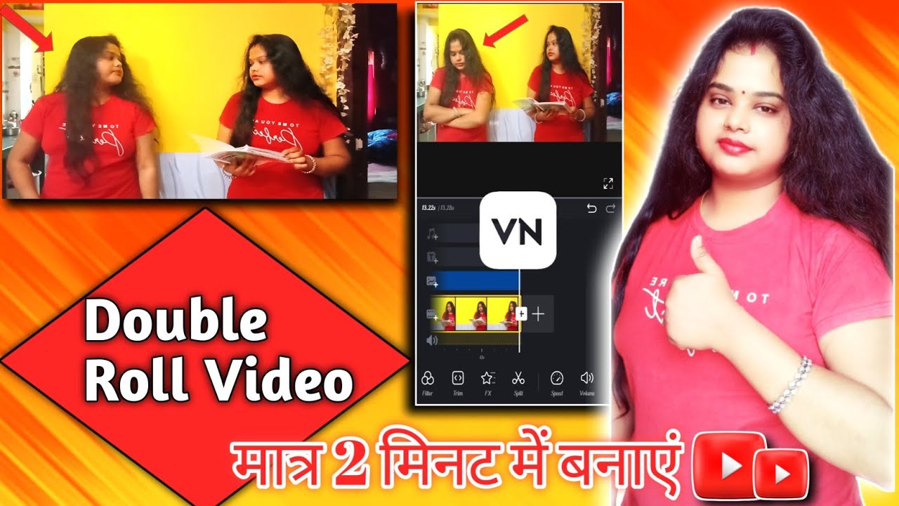 Double Roll Video Editing Vn App|Double Roll Video Kaise Banaye 2023|Vn ...