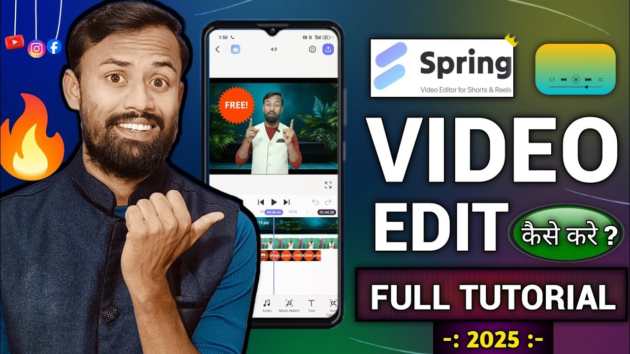 Spring App Se Video KI Editing Kaise Karen | How To Use Spring App ...