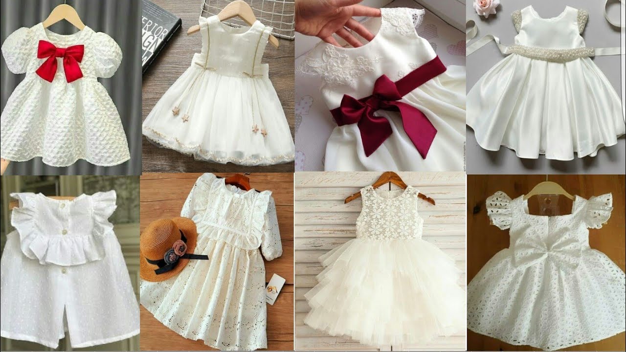 KIDS WHITE FROCK DESIGNS | Baby White Frock Designs | Stylish And ...