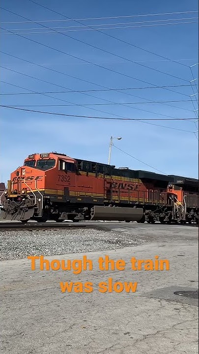 Bnsf train on Norfolk Southern track #bnsf #norfolksouthern #shorts #railfan #train #4k #bike ...
