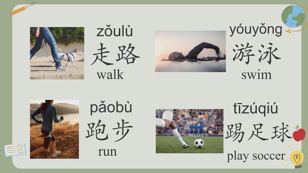 Names of Sports in Chinese for Beginners/Basic Chinese - YouTube