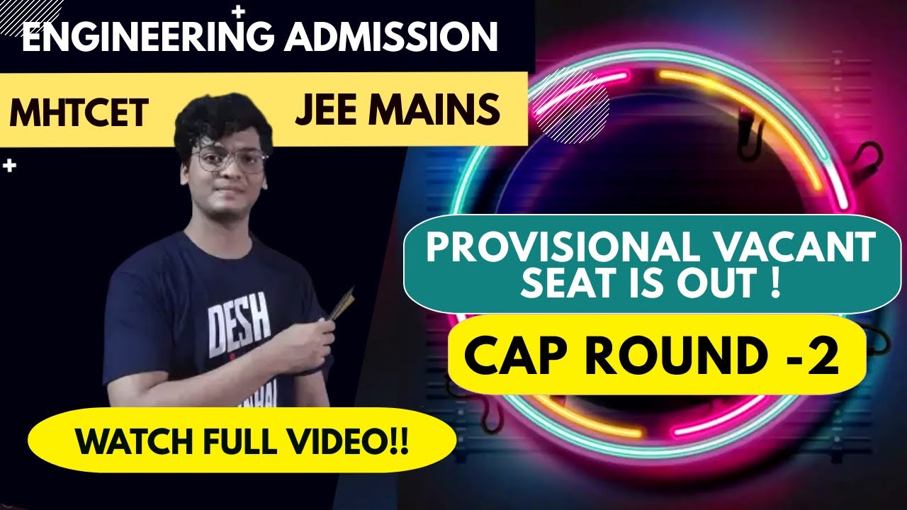 Analysis of CAP 1 Cutoff | Vacant Seats For CAP 2 | CAP Round 2 Form ...