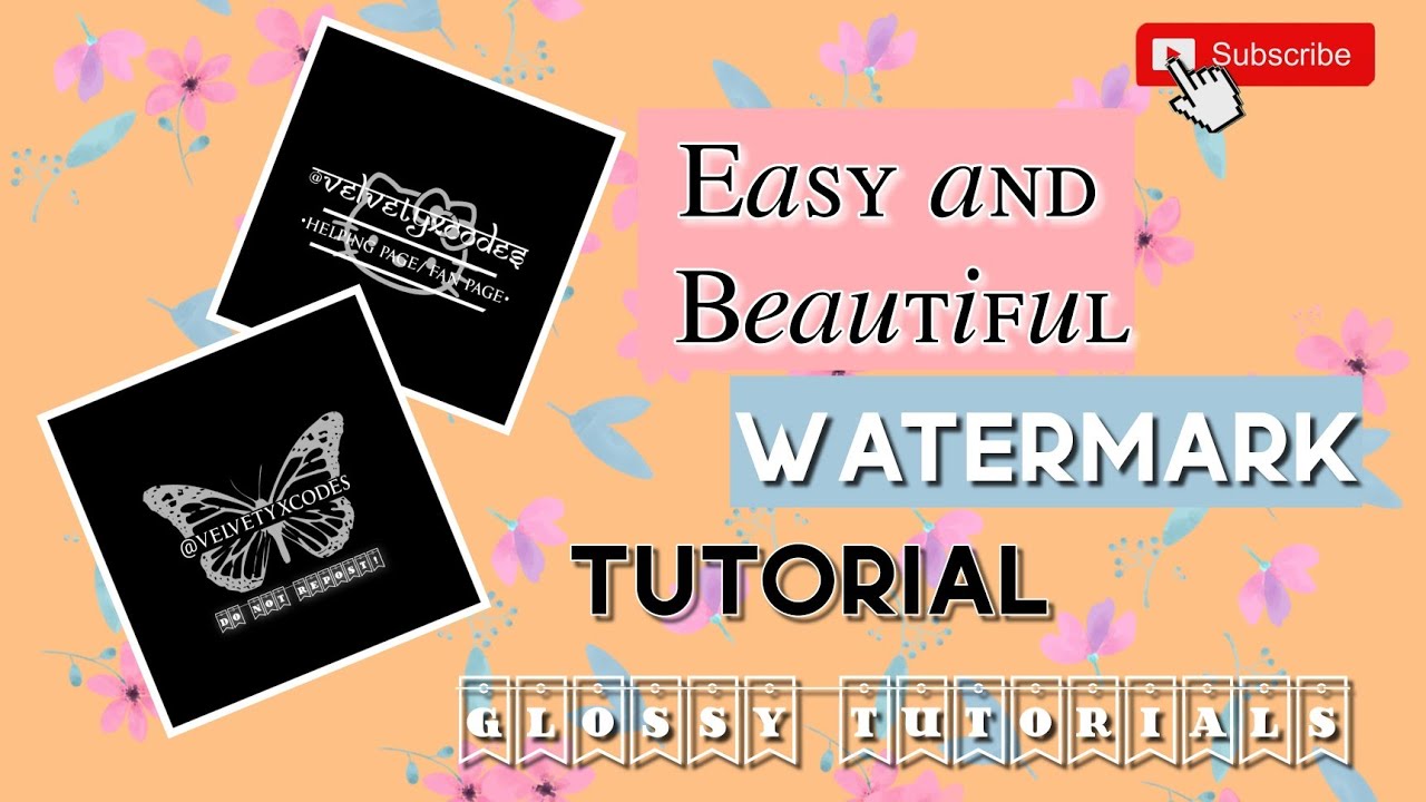 Make your own beautiful watermark Just in 2 minutes!! TWO STYLES every ...