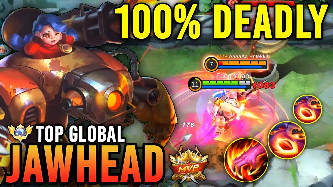 JAWHEAD BEST BUILD AND EMBLEM 2023!! TOP GLOBAL JAWHEAD GAMEPLAY ...