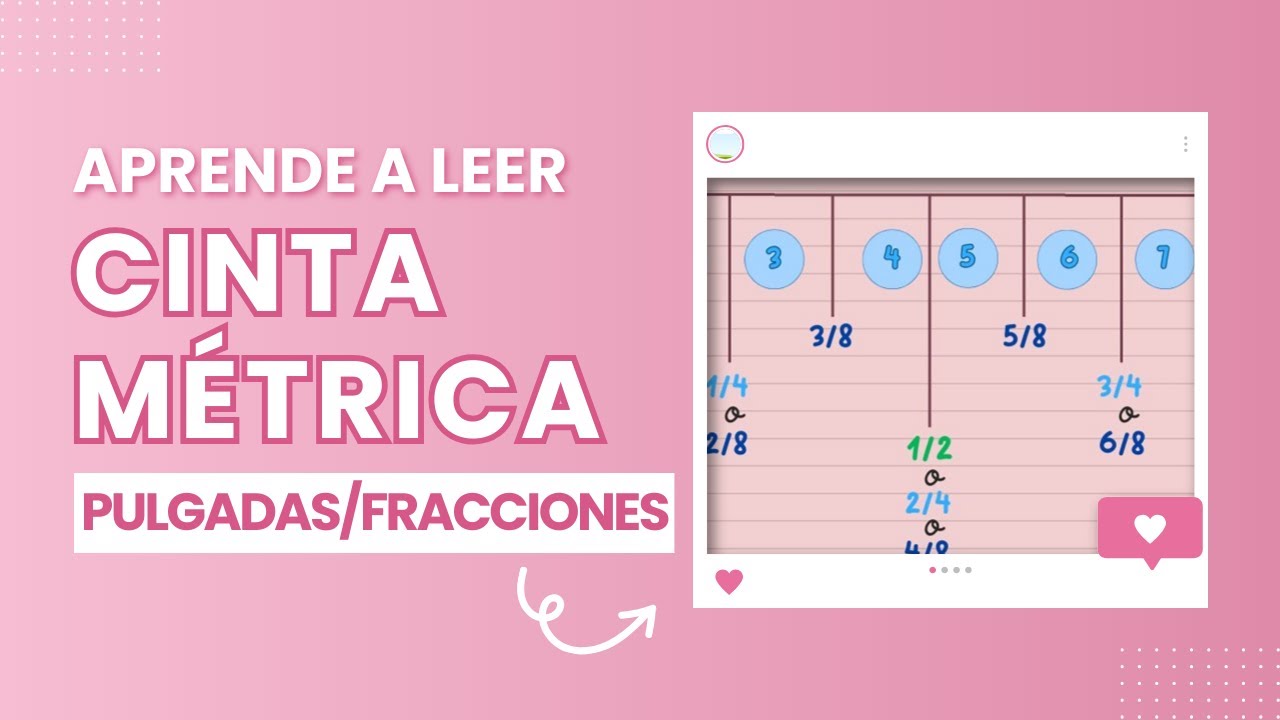 Cómo leer en fracciones/PULGADAS la CINTA MÉTRICA - YouTube