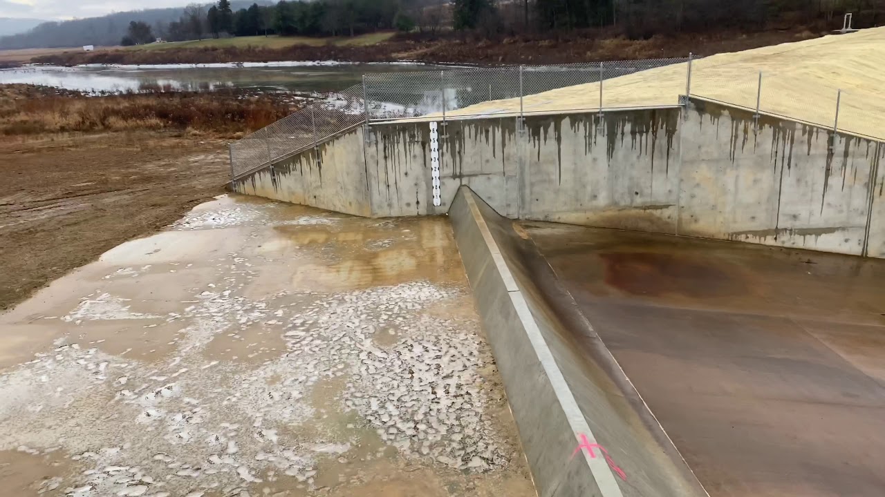 Lake Donegal Dam Construction Update 12-15-19 - YouTube