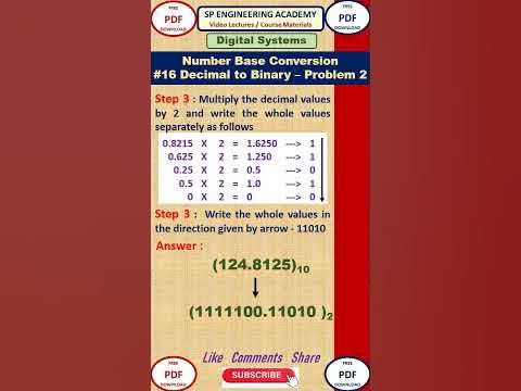 DS 17 Decimal to Binary – Problem 2 - YouTube