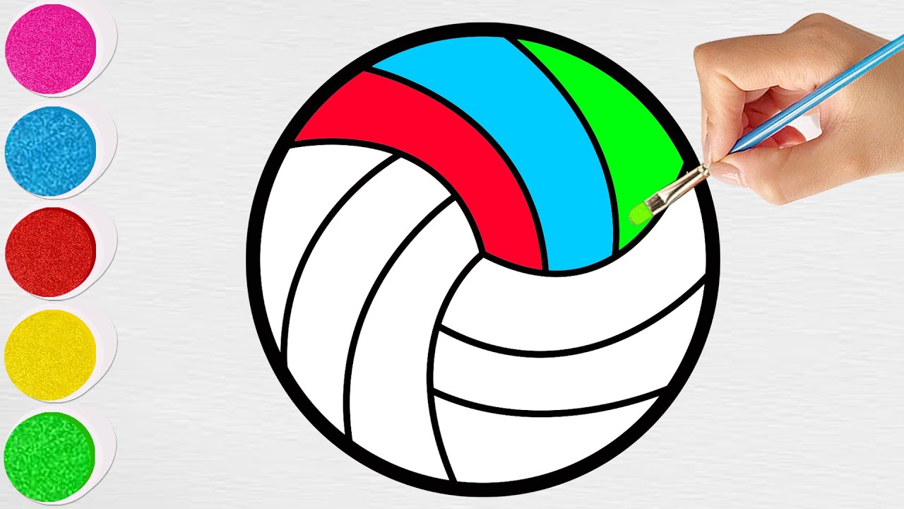 🏐 How to Draw a Volleyball | Very Easy | Step by Step - YouTube