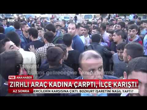 Zırhlı araç kadına çarptı, ilçe karıştı...