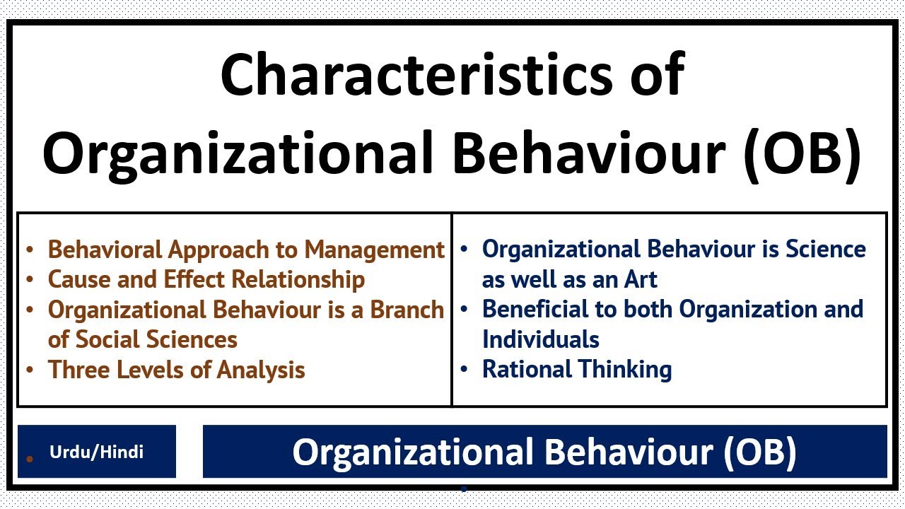 Characteristics of Organizational Behaviour(OB) - YouTube