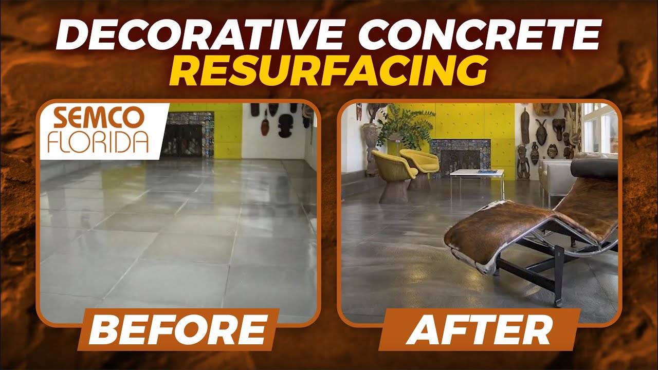 Decorative Concrete Resurfacing - YouTube