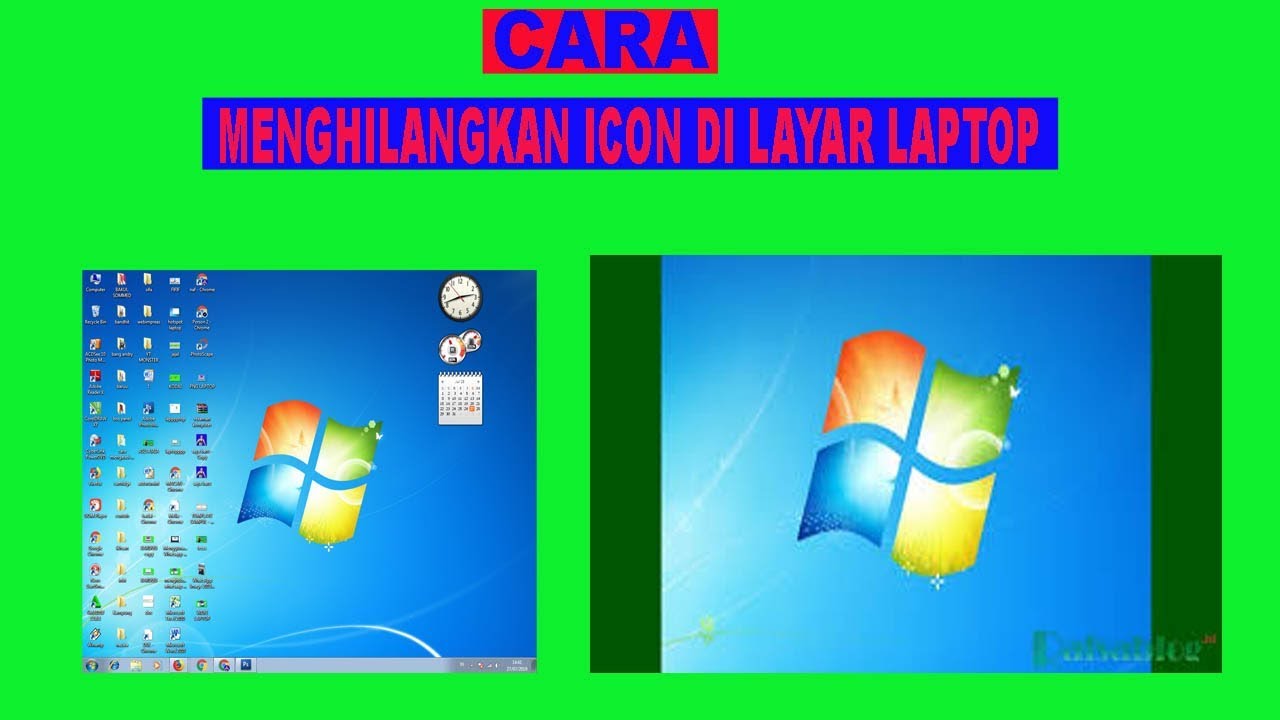 Cara Menghilangkan Icon Di Layar Laptop - YouTube