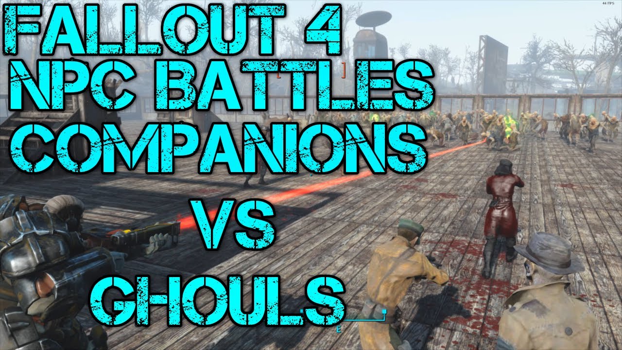 NPC Battles - Ghoul Army vs. Companions - YouTube