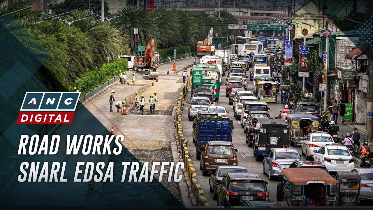 EDSA rehab causes heavy traffic despite fewer motorists in metro | ANC ...