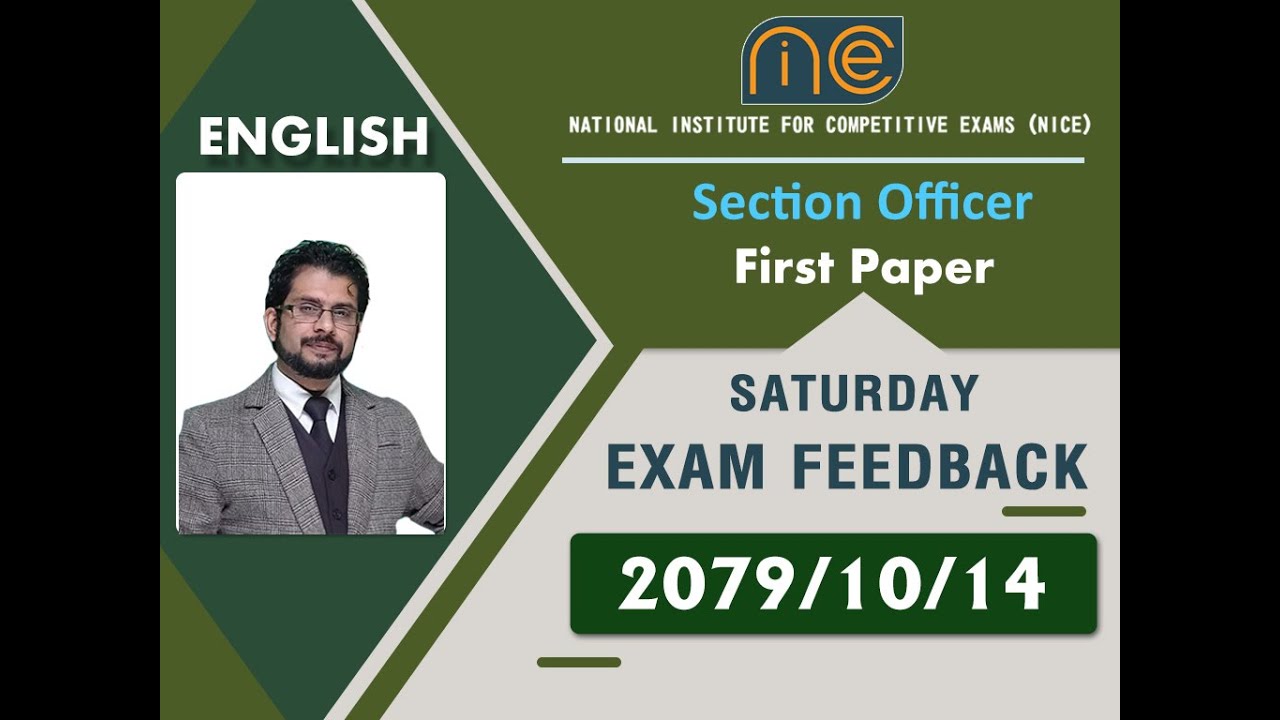 Section Officer 1st Paper English Feedback Session by Rajiv Niraula Sir ...