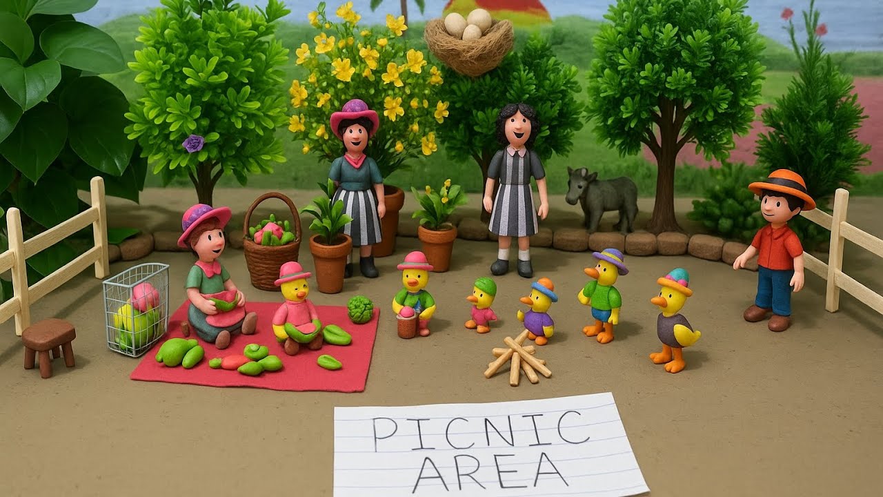 DIY mini villager doing picnic | Mini Story - YouTube