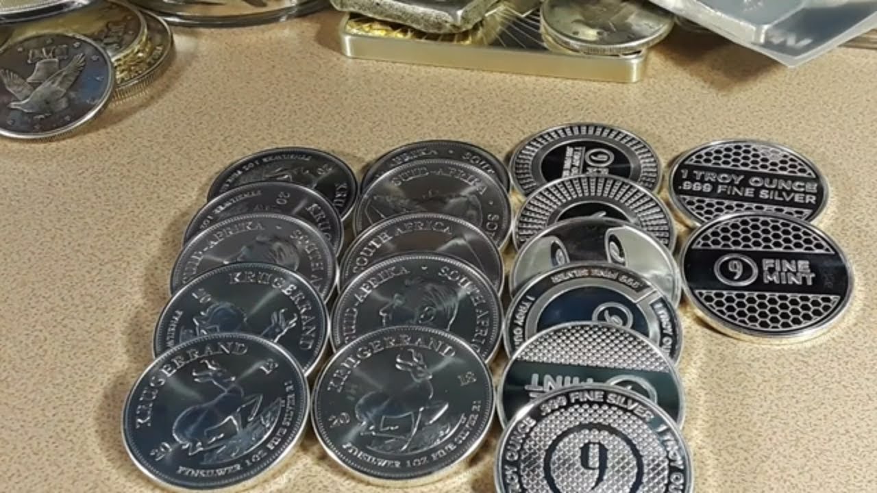 9 Fine Mint latest silver rounds. Some disappointing Krugerrands - YouTube