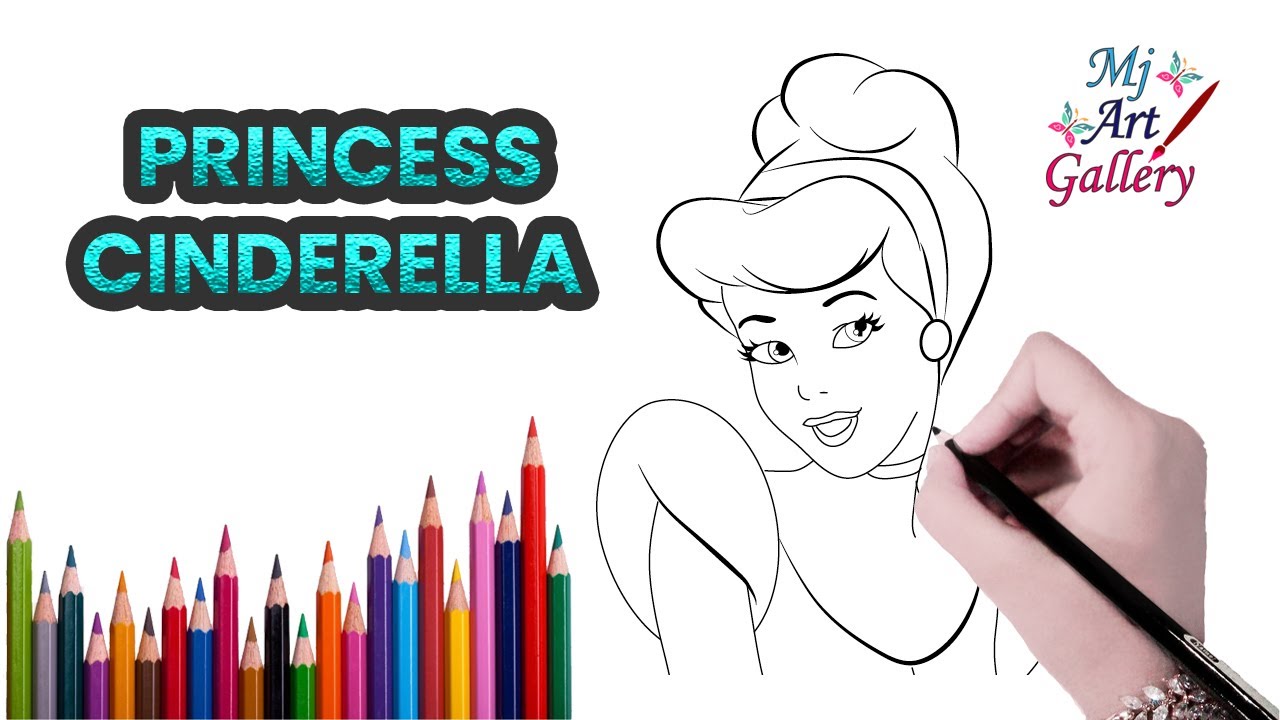 How To Draw Cinderella very easy Step By Step || Mahe Jerin ...