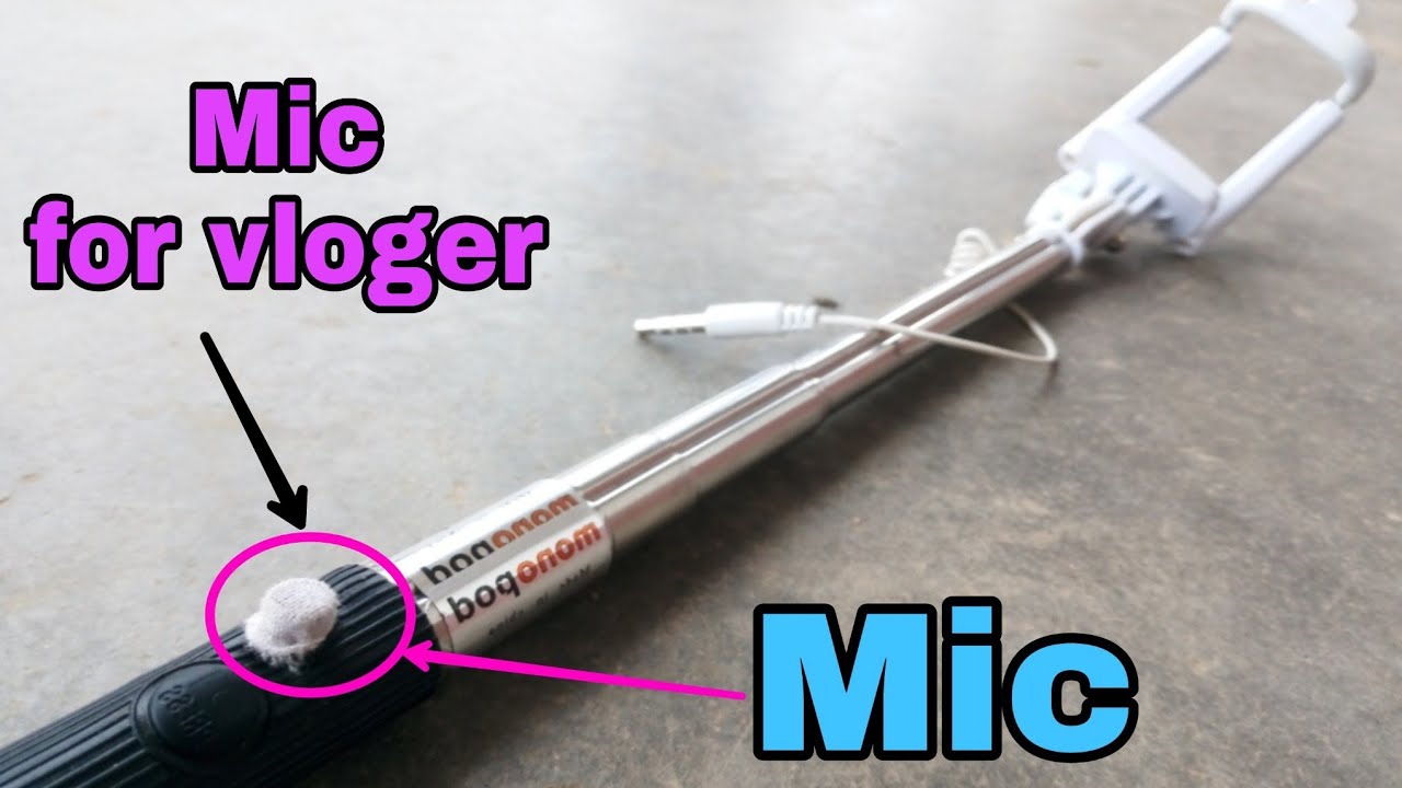 Mic in Selfie stick ।। Selfie stick में फ्री में Mic लगाये।💘New ...