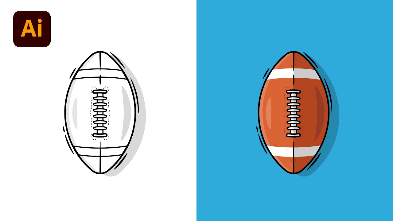 Create Realistic Vector American Football With Highlights and Shadows ...