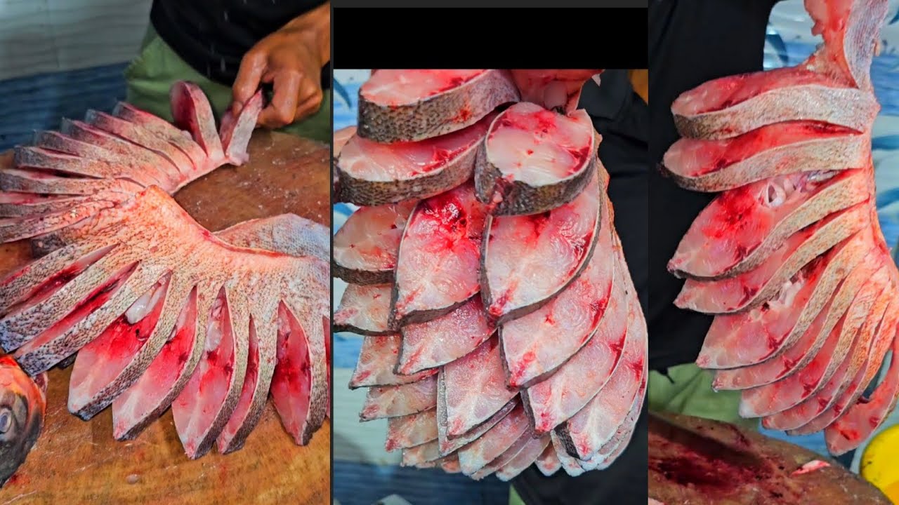 amazing cutting rupchand fish!! sagar fish world hoodi Bangalore - YouTube