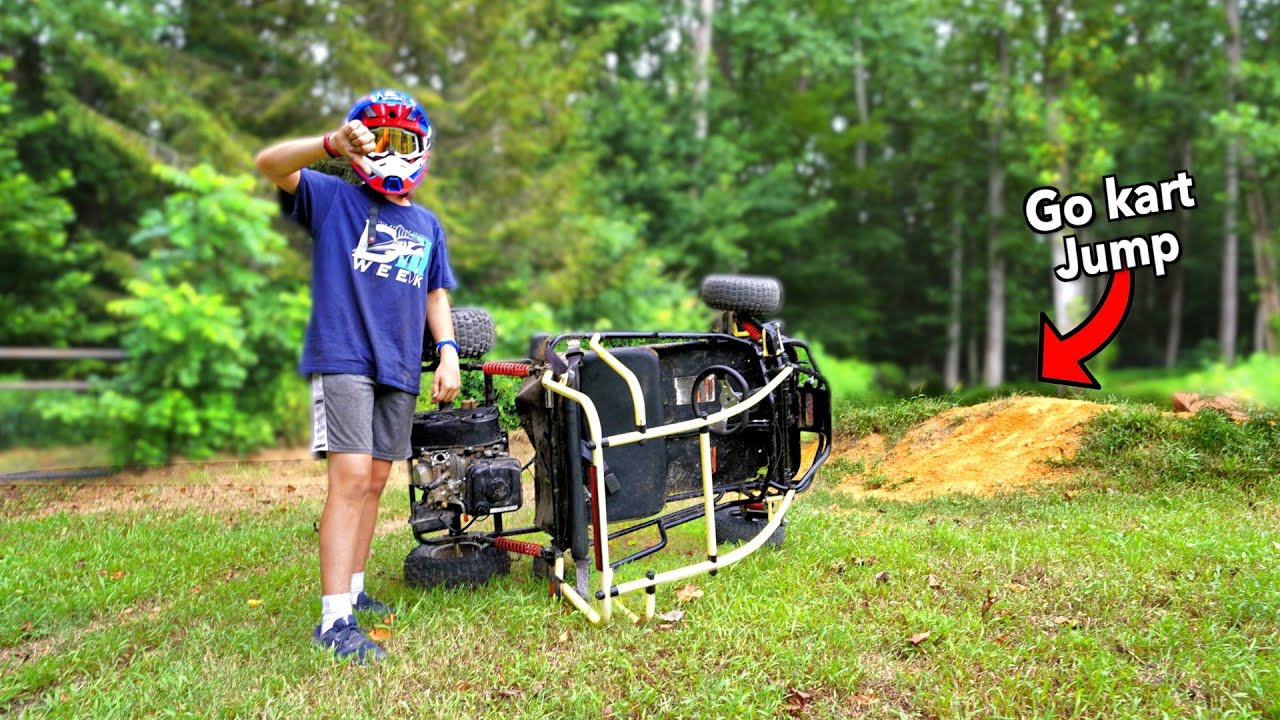Hitting Sketchy Go Kart Jump! *We Flipped* - YouTube