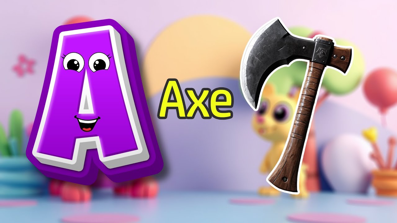 A is for Axe, ABC Phonics Song - Toddler Learning Songs, Nursery Rhymes ...